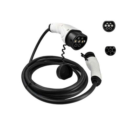 Three Phase CE Type 2 To Type 2 EV Charging Cable 11kw Electric Vehicle Charger 5M 16A EVSE EV Charging Cable